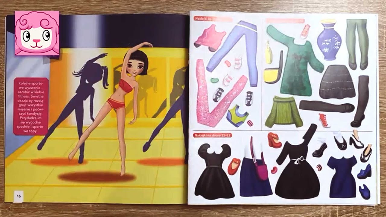 Sticker book Sports and Entertainment. Stickers dress me designer ...
