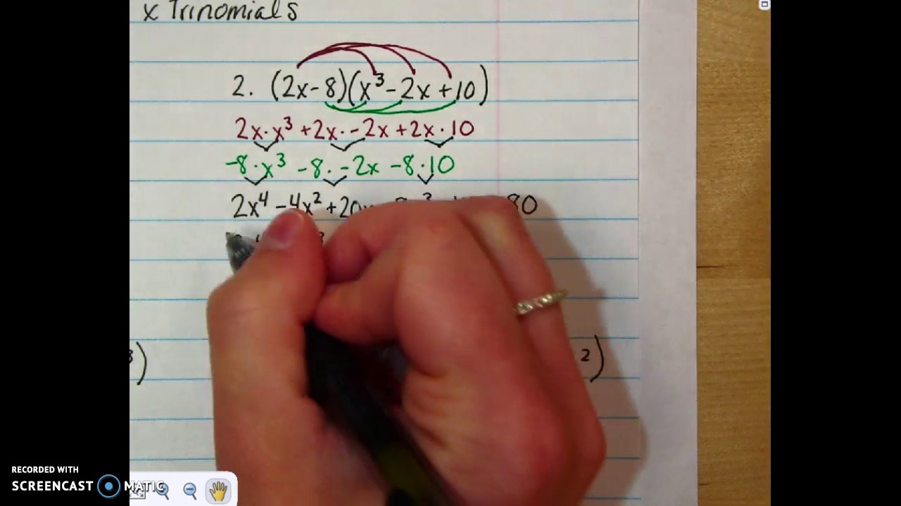 Multiplying Binomials x Trinomials - YouTube
