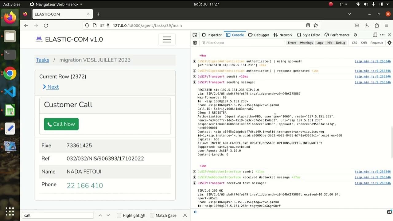 Click To Call button in Laravel application using JsSip and FreeSwitch and IPBX. - YouTube