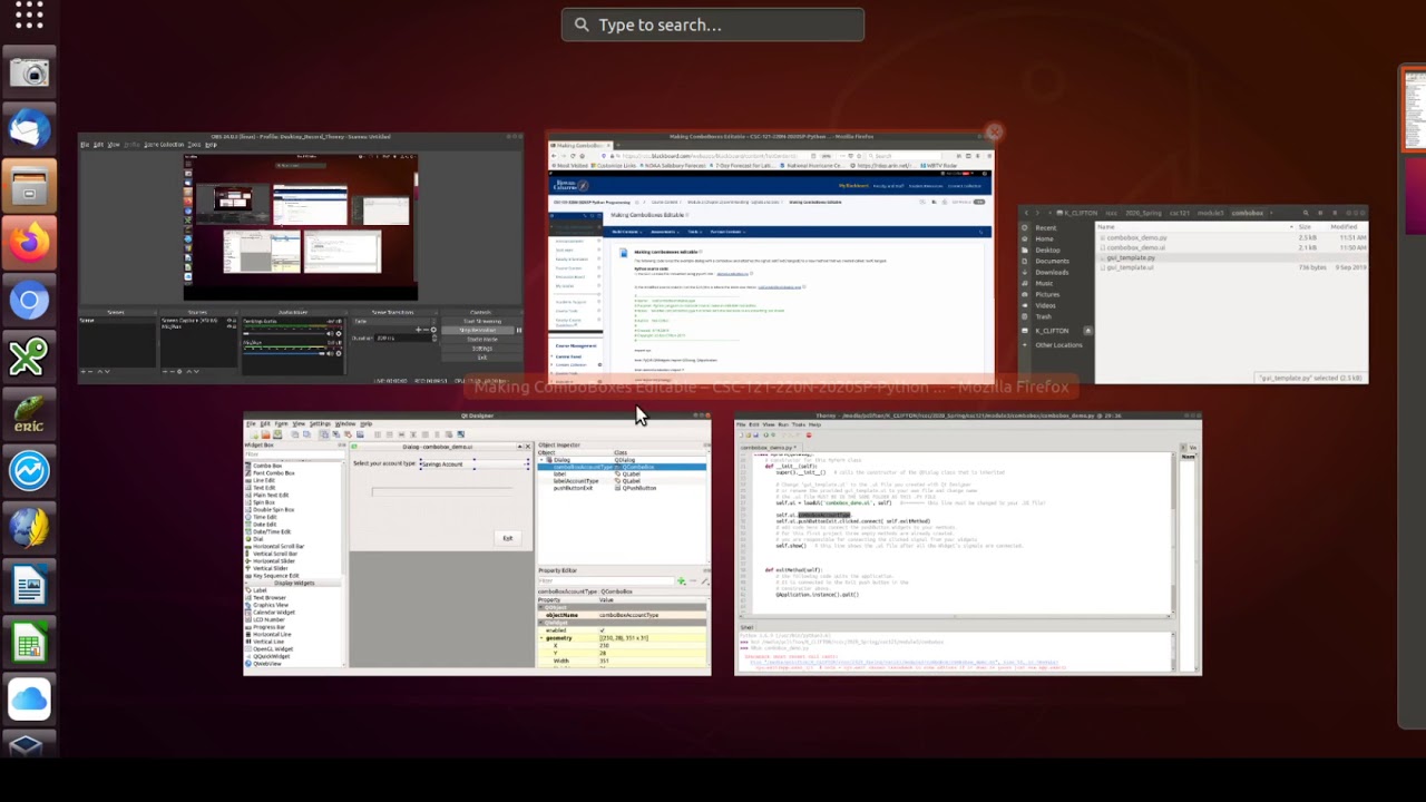 Demonstrating The Combobox Widget And Making A Combobox Editiable Youtube