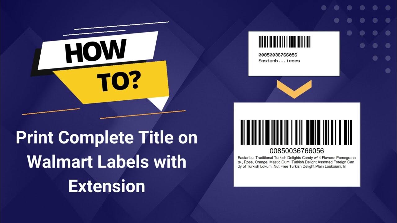 Print Complete Title on Walmart WFS Labels with Label Resizer Extension - YouTube