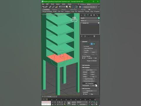 Modeling Buildings Using Boolean Operations (3ds Max) - YouTube