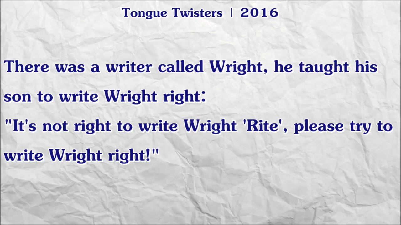 #426 | Wright Write Right - YouTube