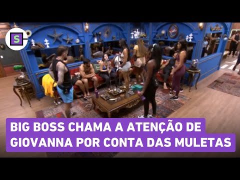 BBB 24: Big Boss chama a atenção de Giovanna por conta das muletas