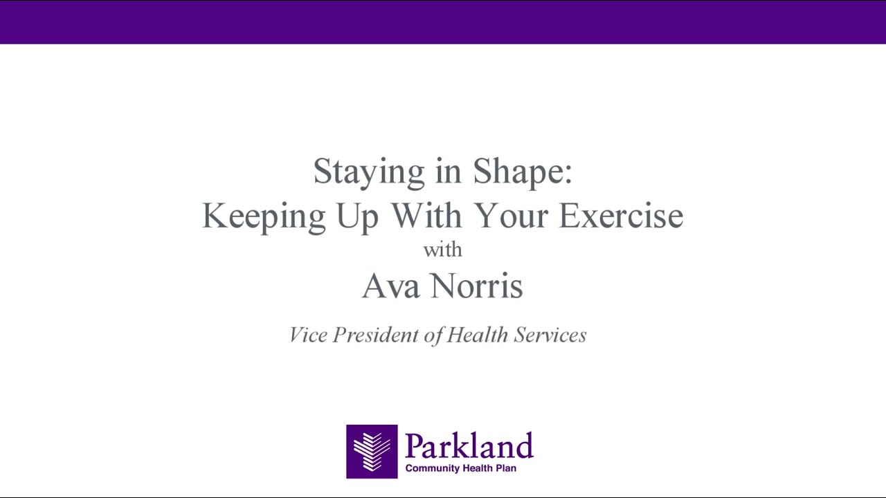 Staying in Shape: Keeping Up With Your Exercise with Ava Norris - YouTube