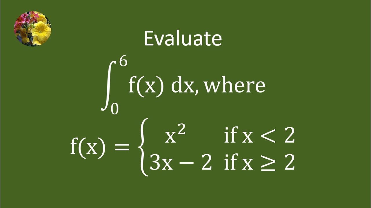 Evaluating the definite integral using basic techniques (SMY-MA-5.2-1) - YouTube