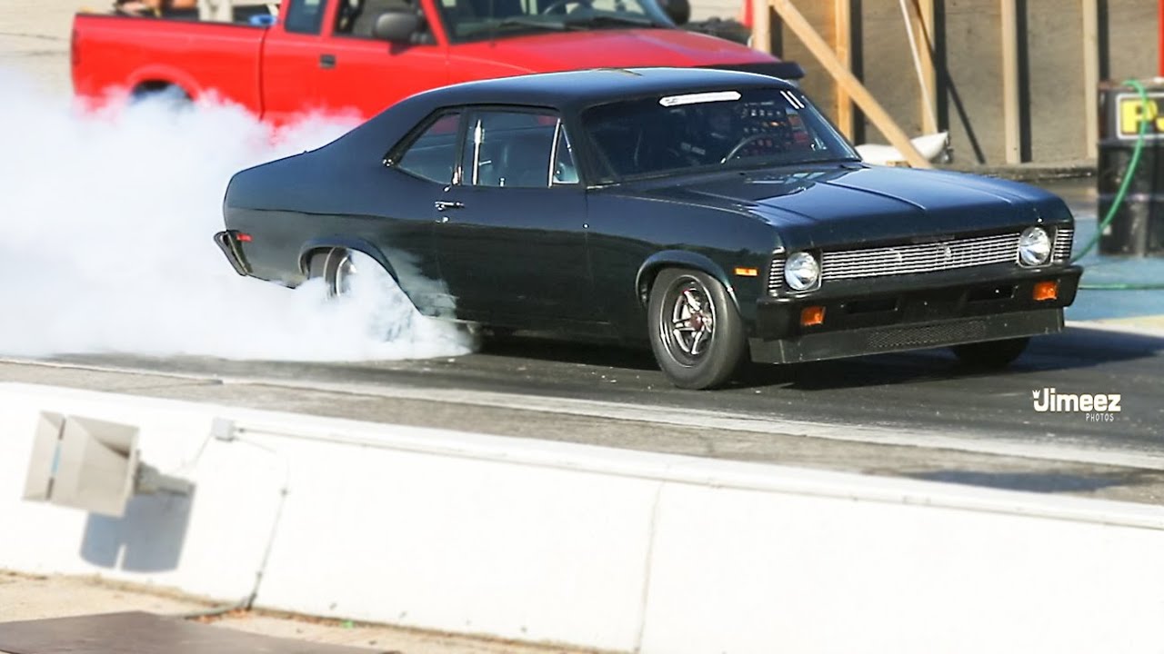 8 SEC STREET SLEEPER! TWIN TURBO NOVA! ONE GUY'S GARAGE DRAG WEEKEND ...