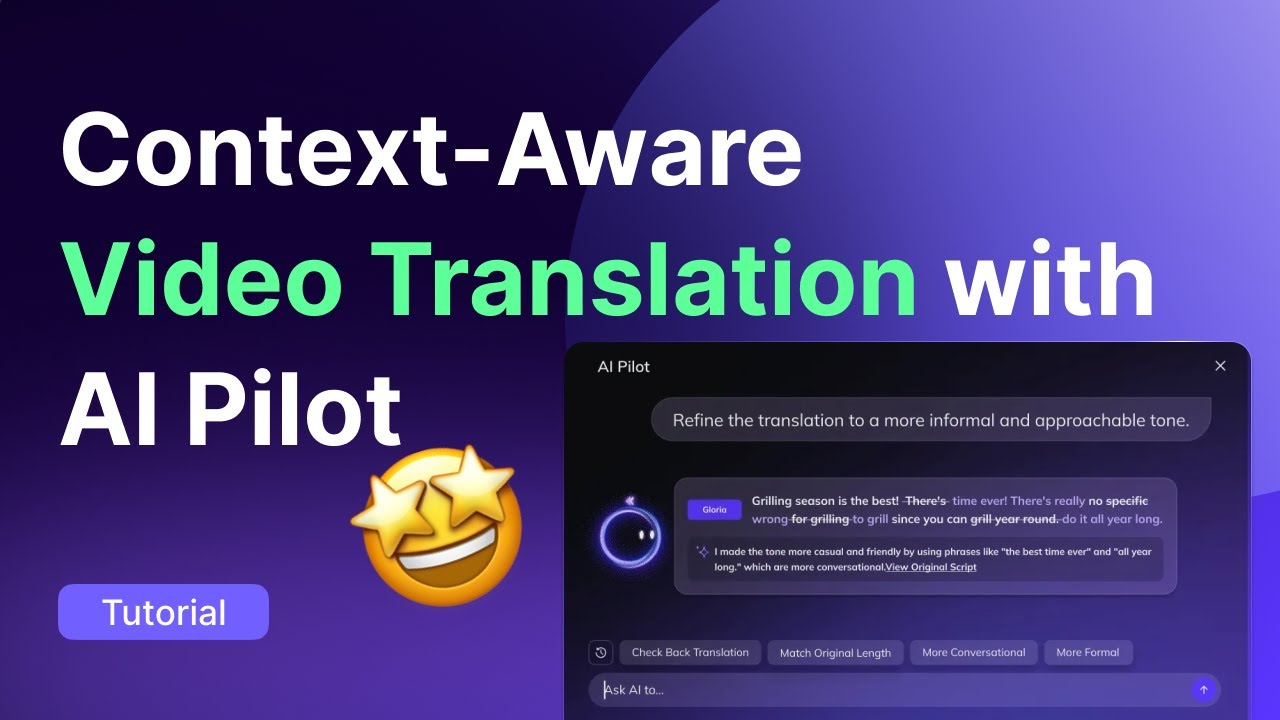 Context-Aware Video Translation with AI Pilot | Step-by-Step Tutorial ...
