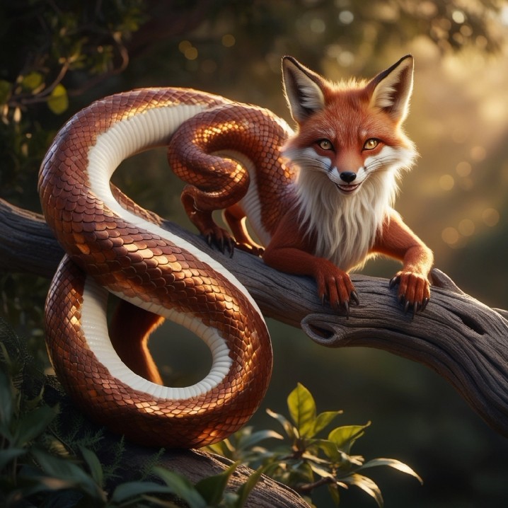 FOX AND SNAKE HYBRID, CROW AND FOX HYBRID - YouTube