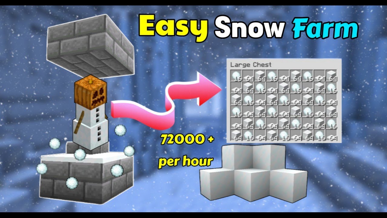 Easy and Efficient Snow Farm Build Tutorial | Sparkraft | - YouTube