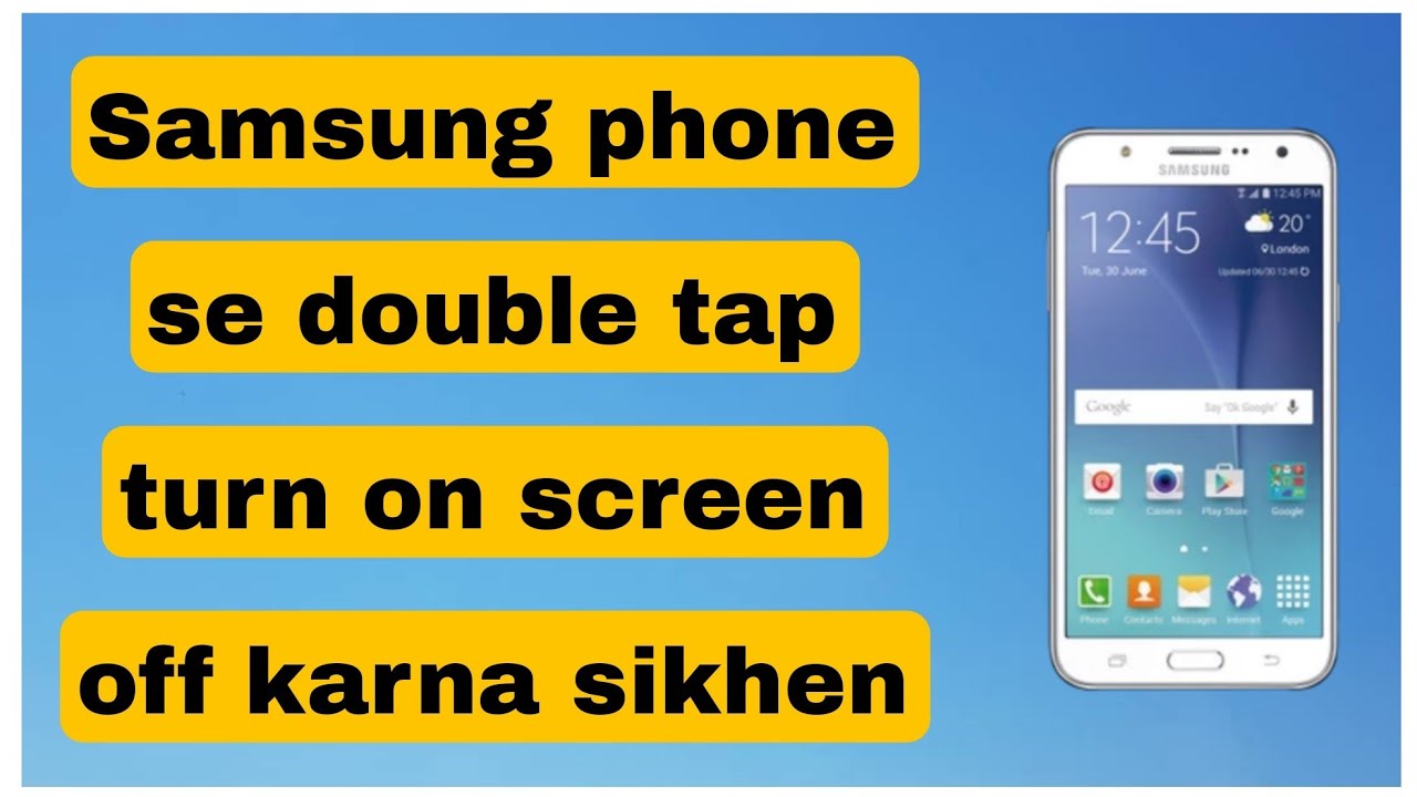 Samsung phone se double tap turn on screen kaise off Karen I| double ...