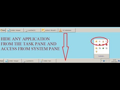 HOW TO HIDE ITEMS IN TASKBAR TO SYSTEM TRAY - YouTube