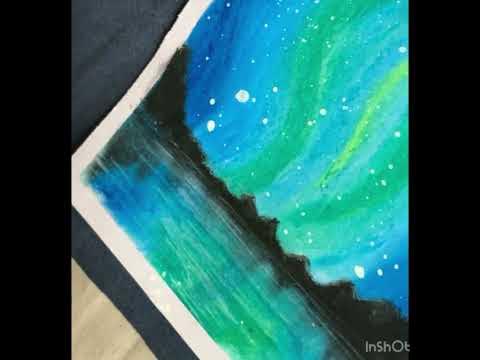 Aurora borealis| pastel art| The learning freak - YouTube