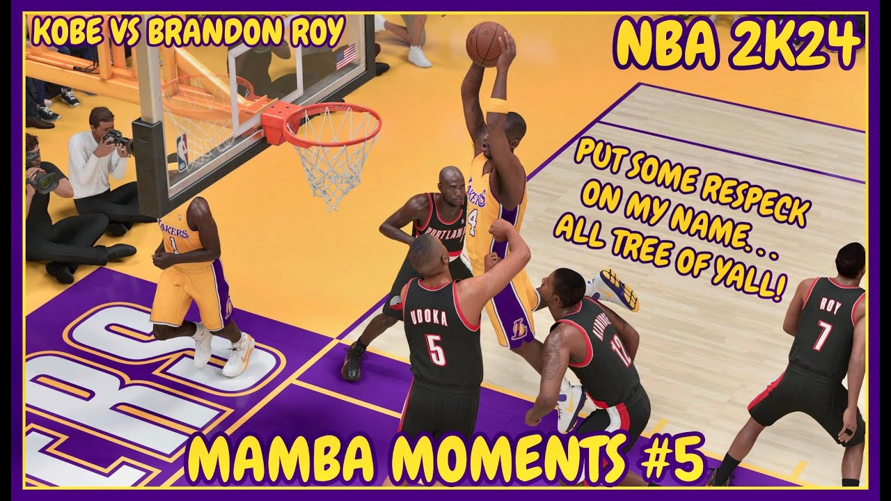NBA 2K24 MAMBA MOMENTS #5 - TF DID I JUST SAY 😂😂 (KOBE VS BRANDON ROY ...