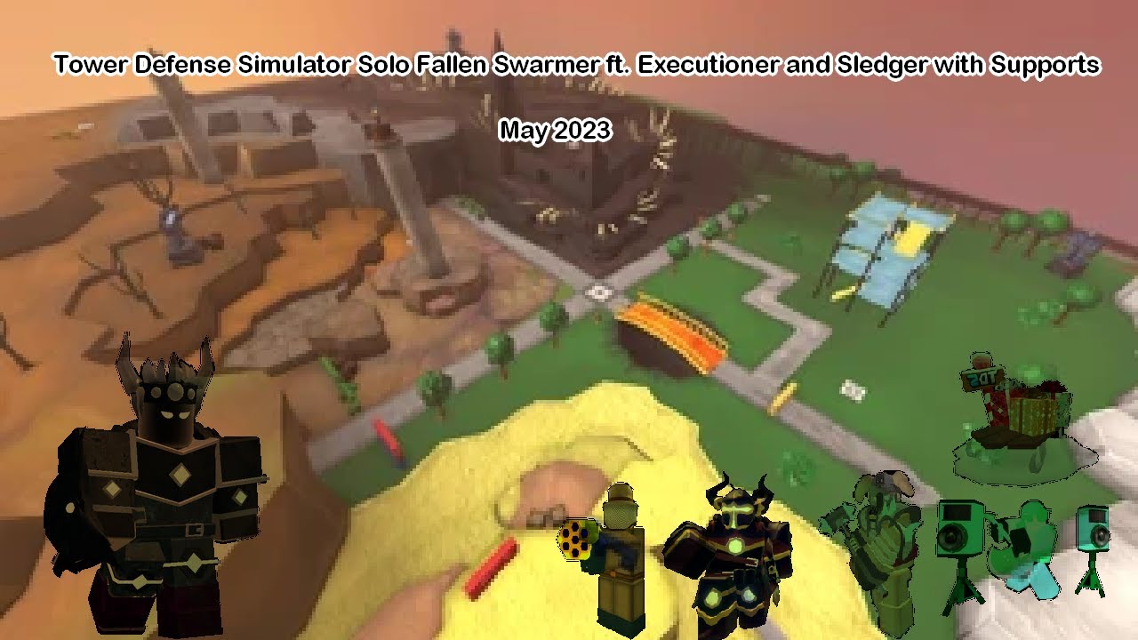 Roblox Tower Defense Simulator Solo Fallen Swarmer ft. Executioner and ...