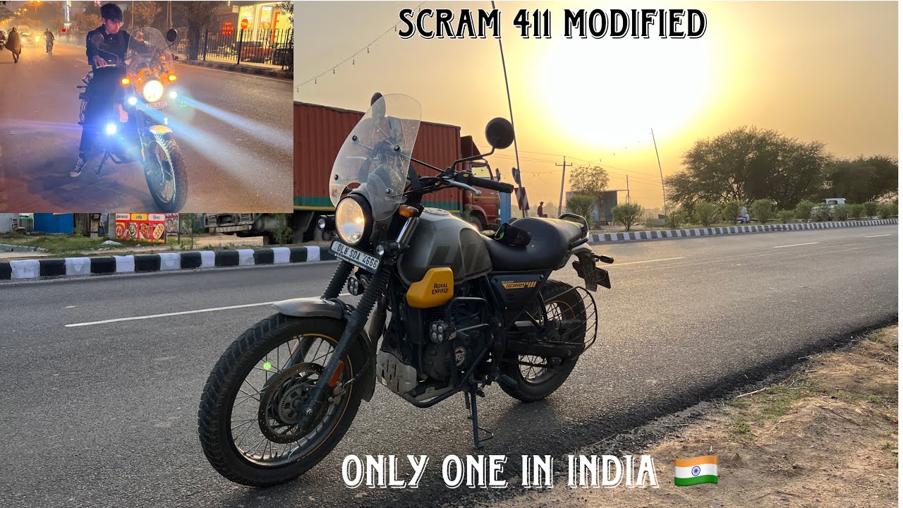 Only One In India Scram 411 modified || Brightest Light Setup ...