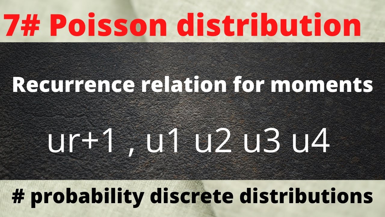recurrence relation for moments of Poisson distribution| moments about ...