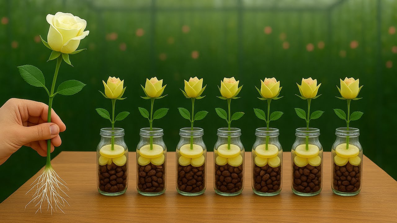 How to make roses take root and sprout overnight, inexpensively! - YouTube