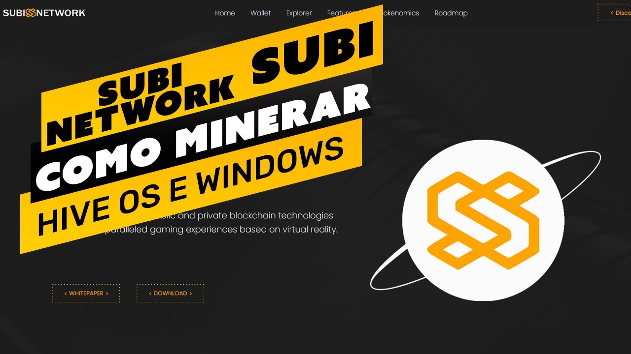 ⛏️💰 COMO MINERAR A MOEDA SUBI NETWORK (SUBI) - PASSO A PASSO - HIVE OS E WINDOWS - YouTube