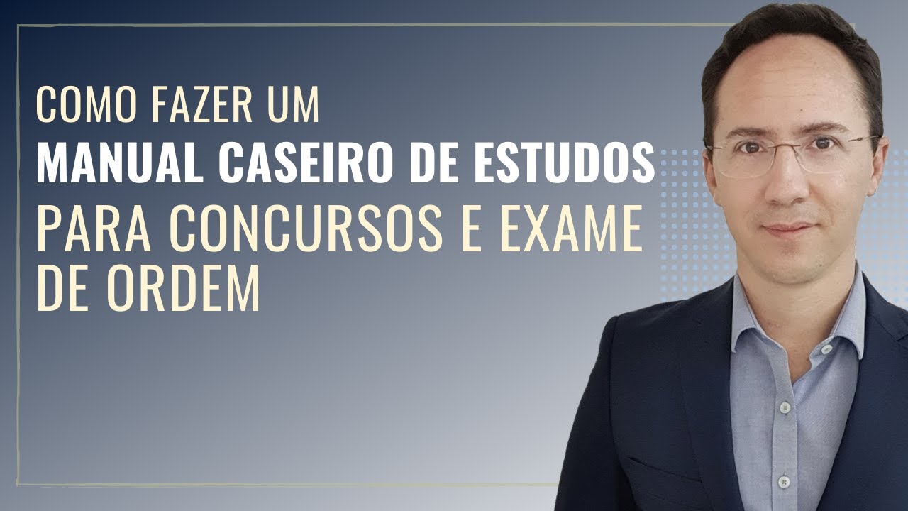 Como fazer um manual caseiro de estudos para concursos! - YouTube