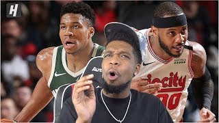 Melo LOST His Girl? Portland Trail Blazers vs Milwaukee Bucks Full Game ...
