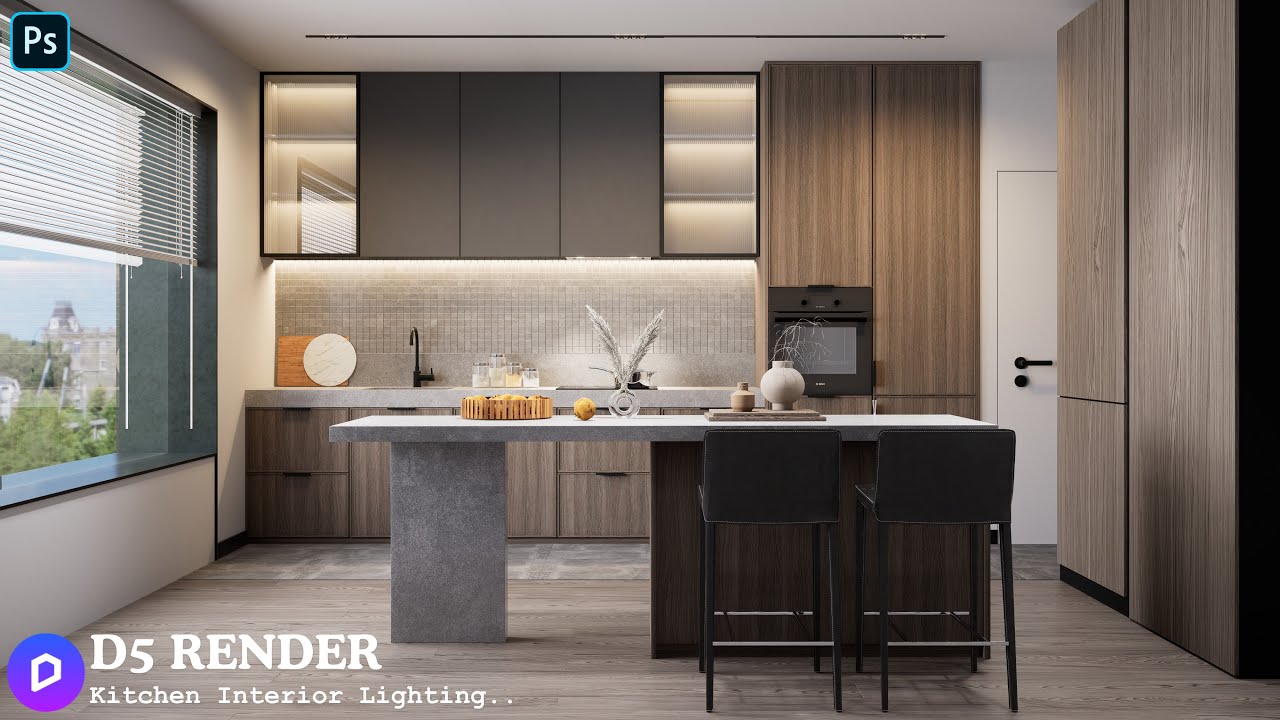 How to Create a STUNNING Kitchen in D5 Render | Realistic Lighting ...