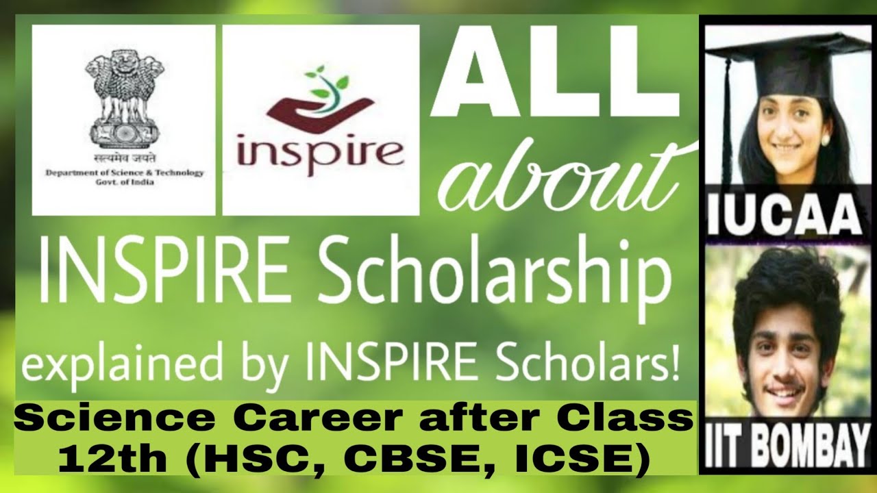 INSPIRE SCHOLARSHIP | Class 11th & 12th Science Students | Career path ...