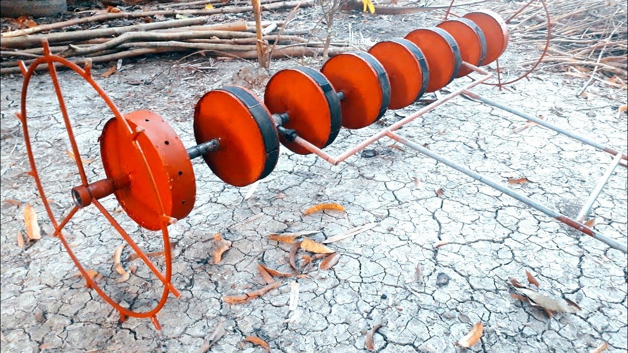 #4 - DIY Homemade Paddy Rice Drum Seeder from Scraps...for wet and dry ...