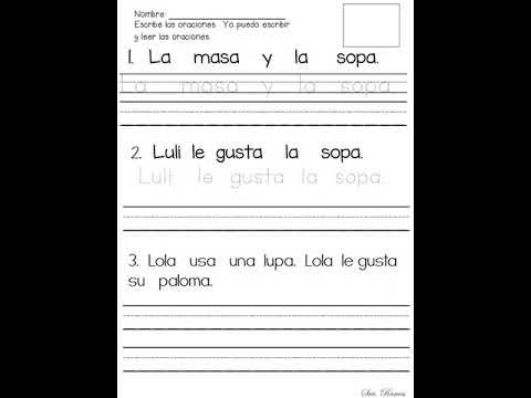 4. Oraciones con Ll, Ss, Pp y Mm - YouTube