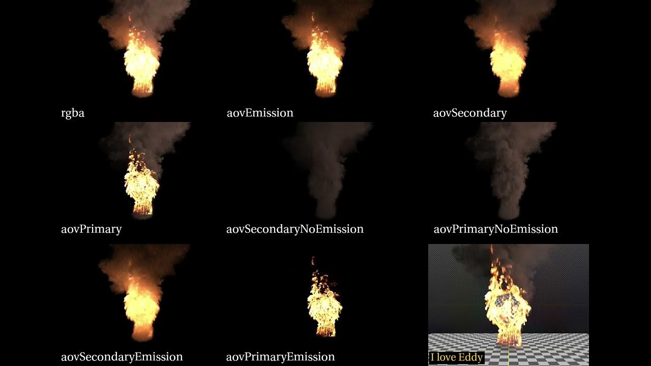 Eddy for Nuke, AOVs setup for fire and smoke. - YouTube