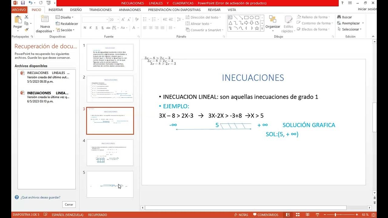 INECUACIONES LINEALES Y CUADRATICAS - YouTube