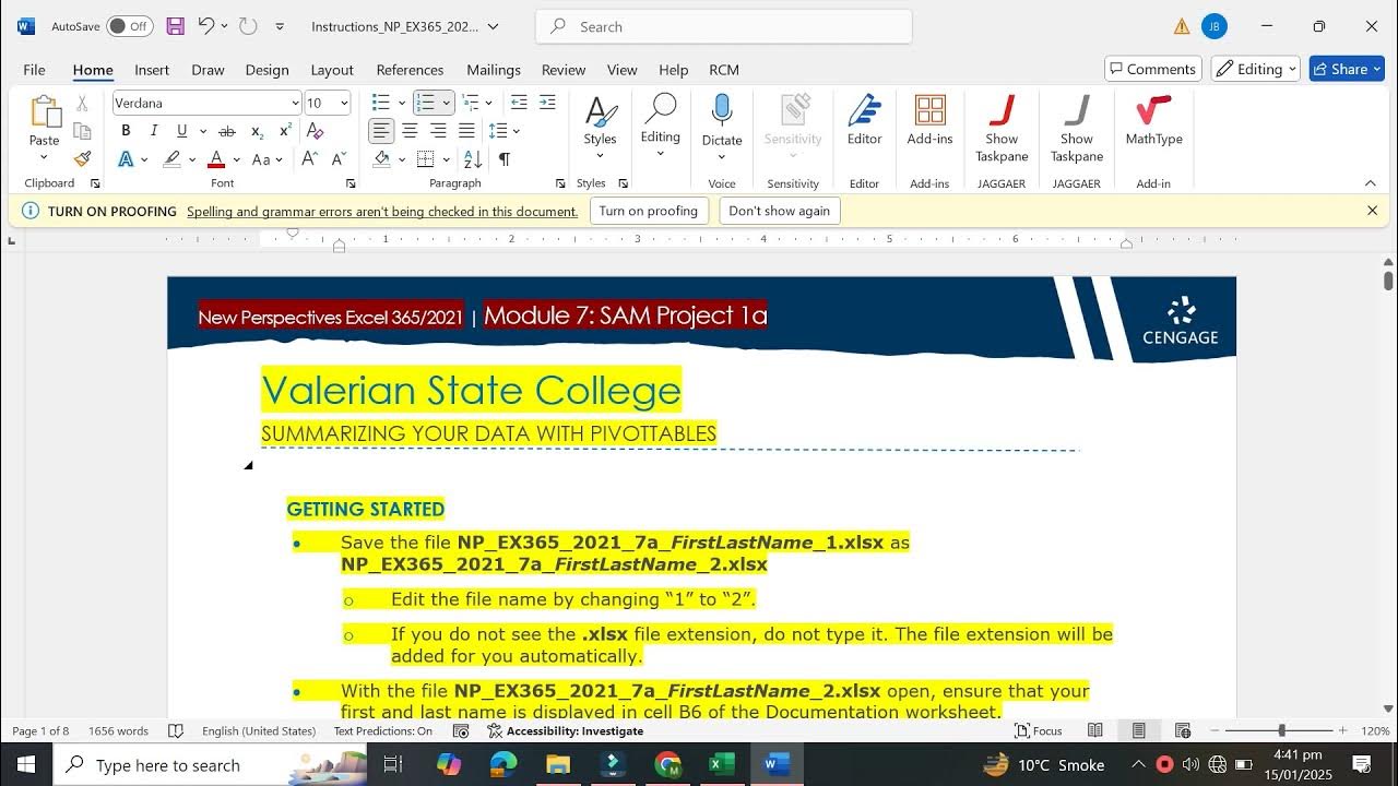 New Perspectives Excel 365/2021 | Module 7: SAM Project 1a ...