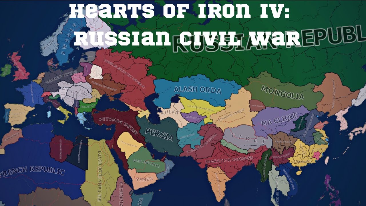 Civil War in Russia - HOI4 Kaiserreich Timelapse - YouTube