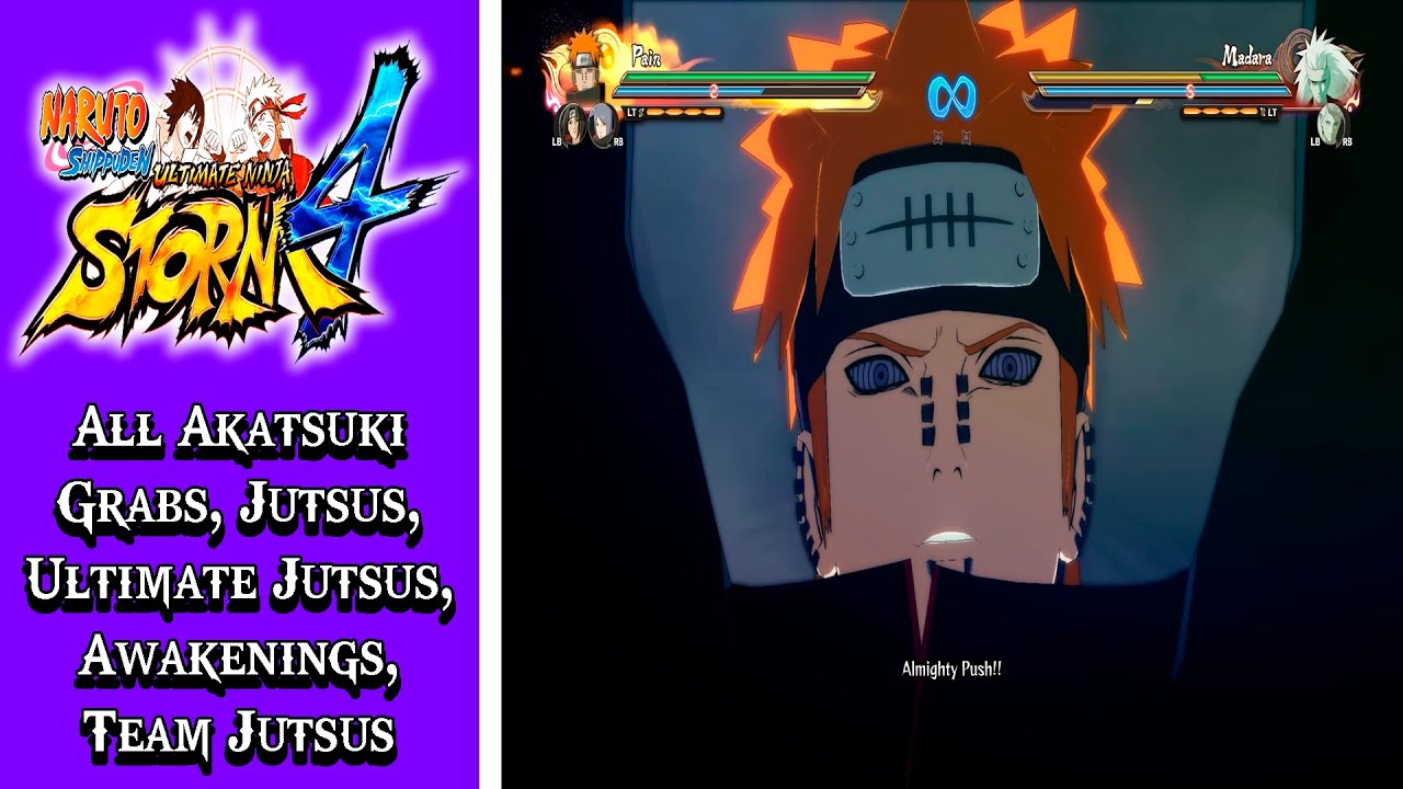 Naruto Shippuden Ultimate Ninja Storm 4 - All Akatsuki Grabs, Jutsus ...