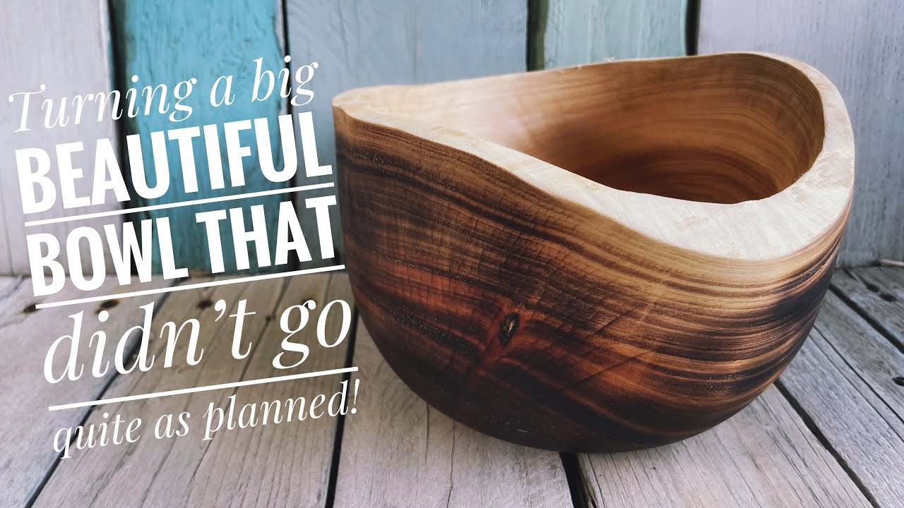 😕 Wood Turning - A Failed Live Edge Bowl 😕 - YouTube