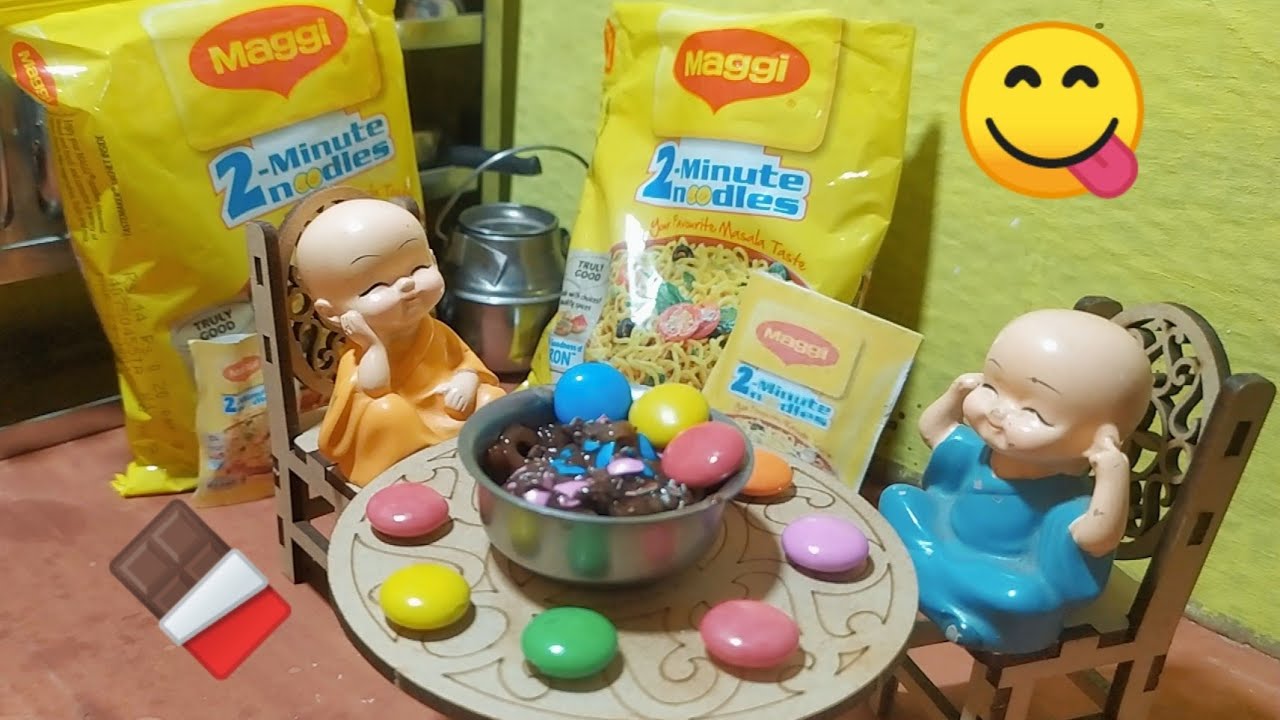 Miniature Chocolate Maggi 😱| Chocolate noodles 🍫| miniature cooking ...