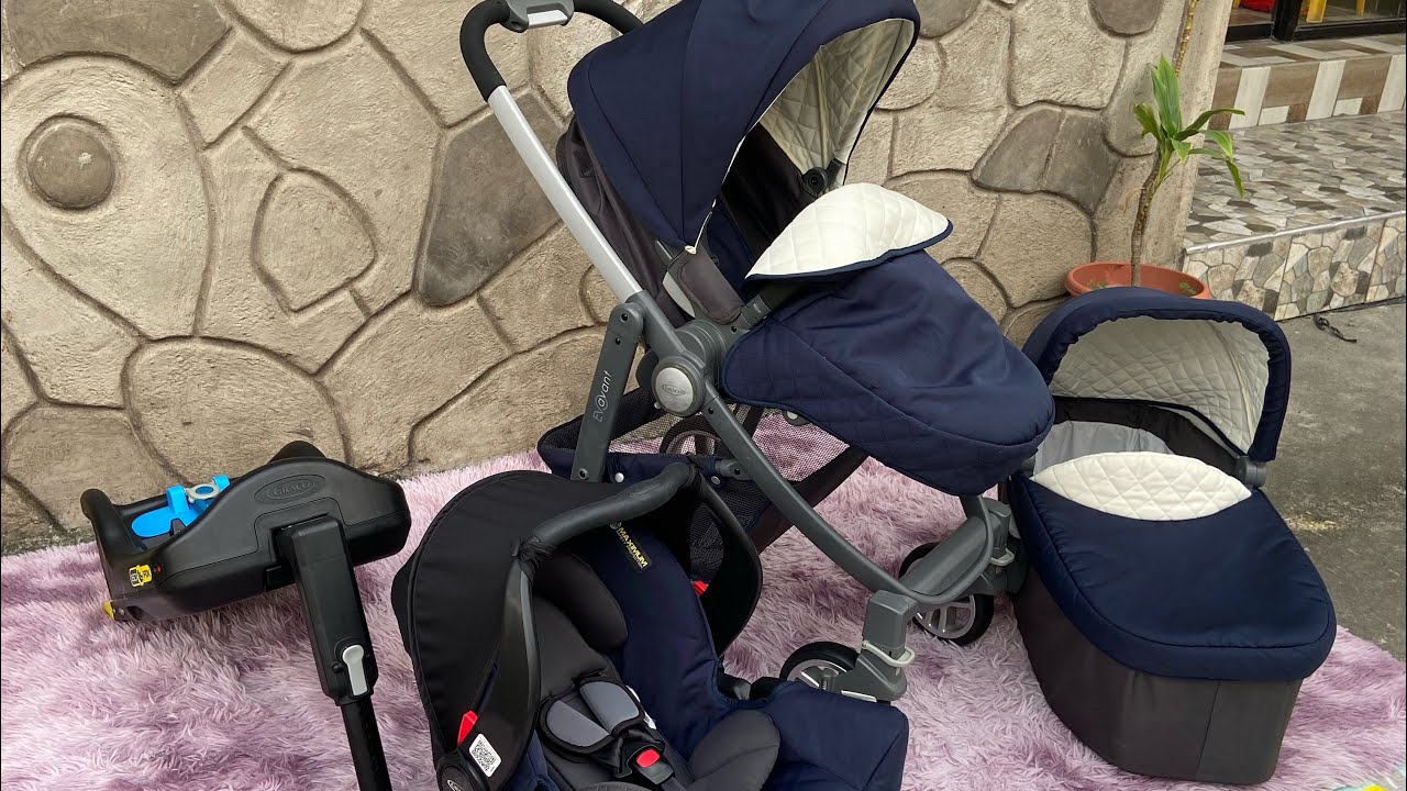 Graco Evo Avant Travel System Stroller Carseat and Carry Cot - YouTube