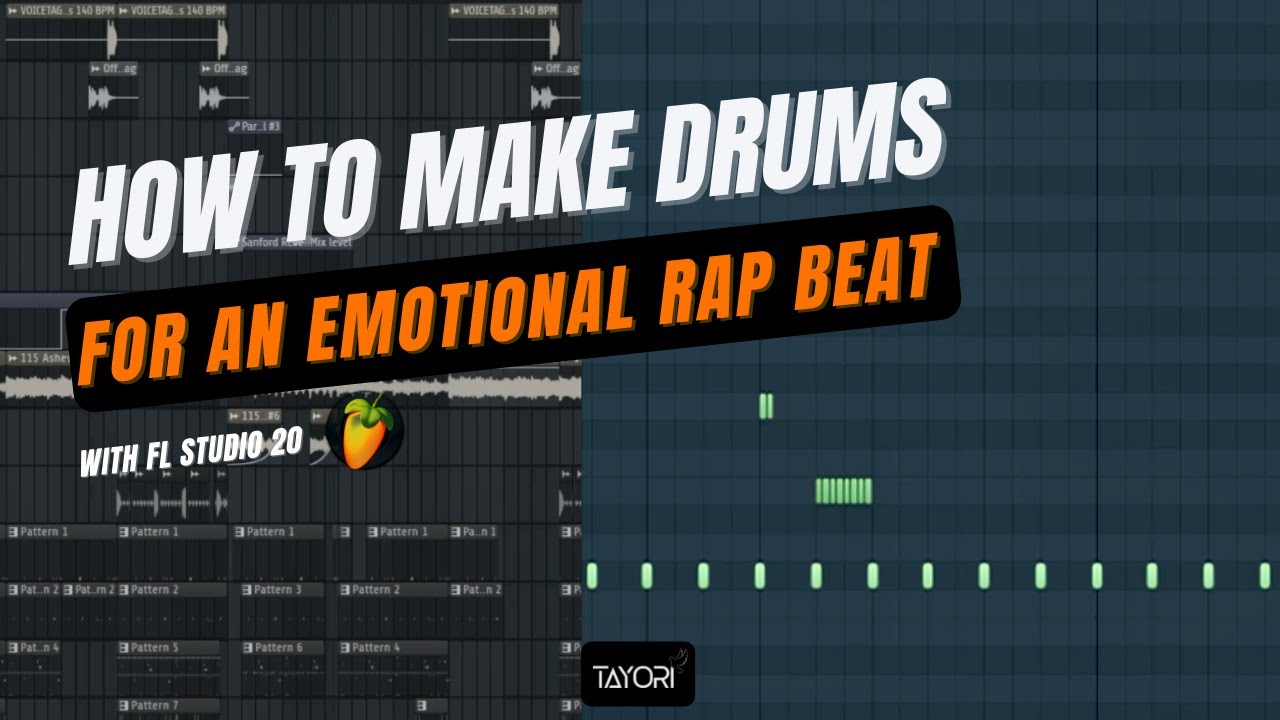How To Make DRUMS For An EMOTIONAL Rap Beat 😢 | WALKTHROUGH HOW TO ...