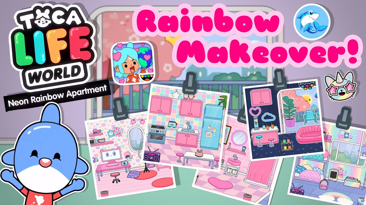Toca Life World | Neon Rainbow Apartment Makeover!? 💖 (Speed Design ...