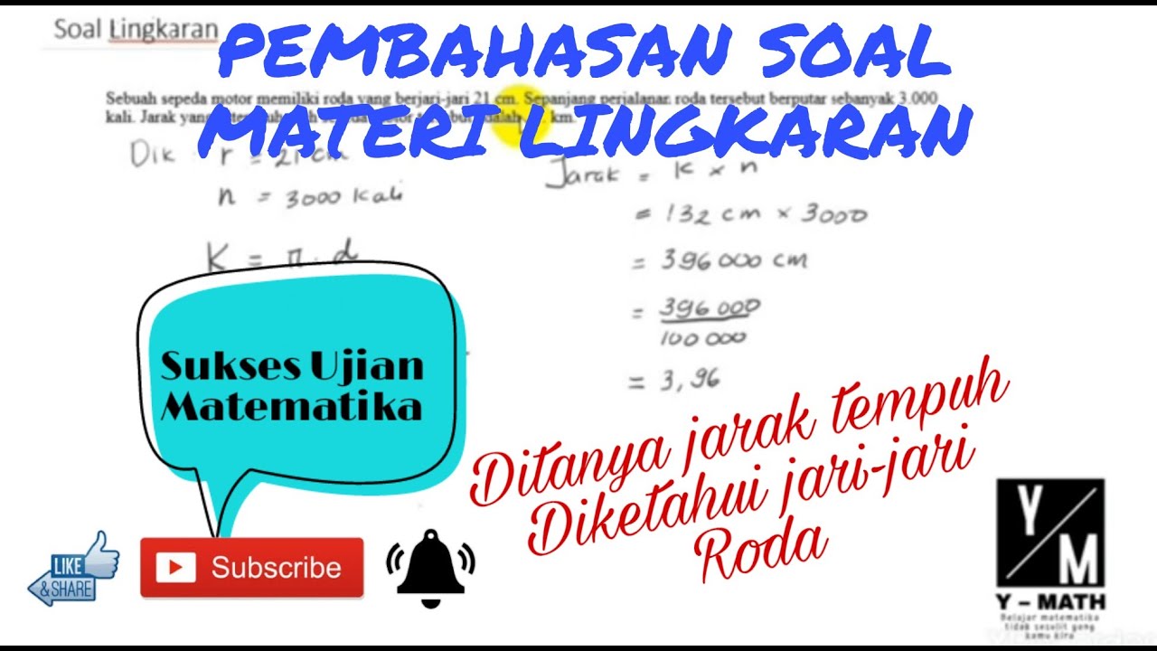Menentukan Jarak Tempuh Jika Diketahui Jari-Jari Roda - YouTube