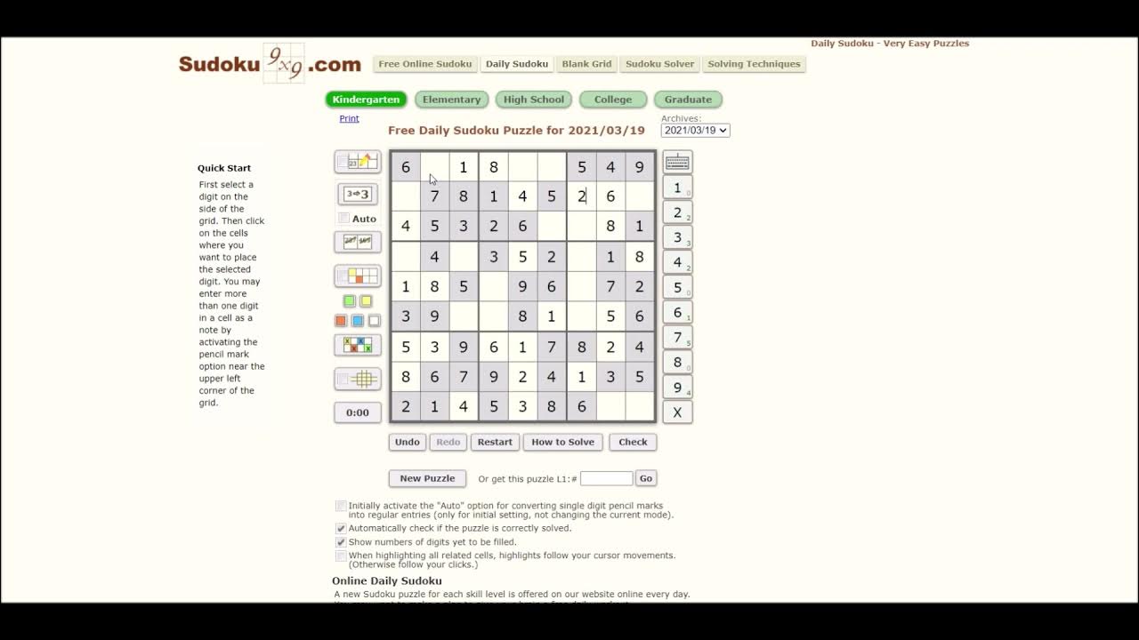 Sudoku 3/22/21 kind - no copyright Scratch the Itch - YouTube