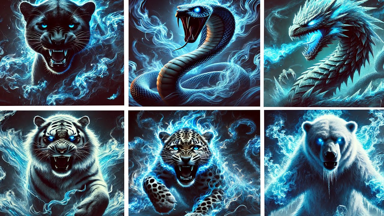 Amazing Animal Fusion X Blue Flames 😱🔥Best Animals Fusion #ai #aiart # ...
