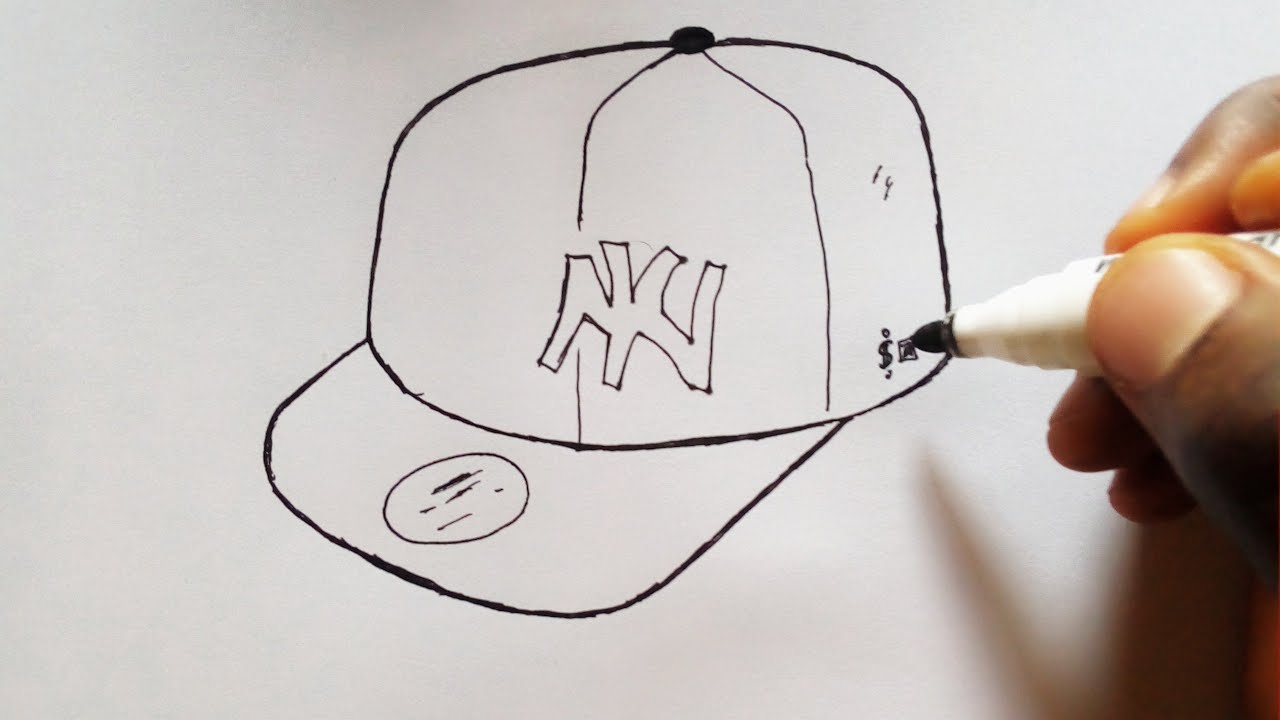 How To Draw A Cap step by step - YouTube