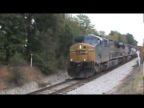CSX 5011 leads CSX Q614-15 in Palmetto, GA - YouTube