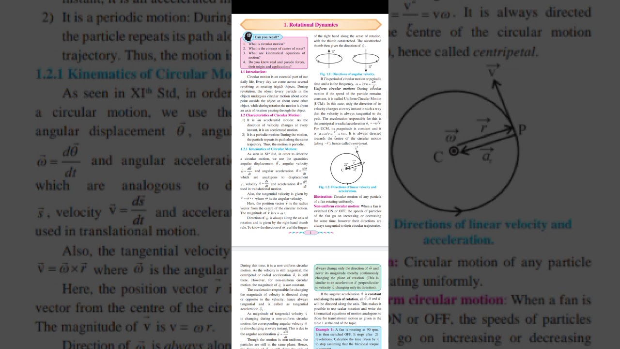 12 th Physics 1 St chapter Rotational Dynamics - YouTube