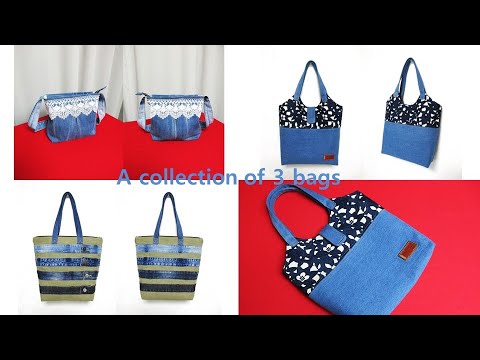 DIY 3종류 bag 만들기 컬렉션(11)/A collection of 3 bags - YouTube