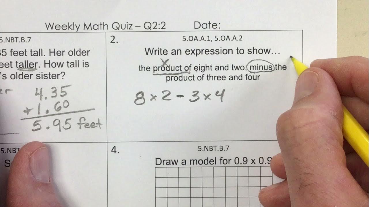 Weekly Math Quiz - Q2:2 - #2 - YouTube