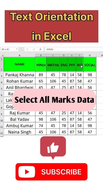 ExcelTrick#Text Orientation in Excel#Excel#exceltutorial#exceltips#shorts#viral# ...