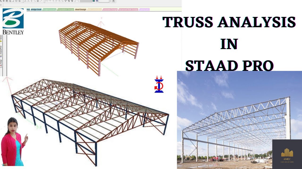 TRUSS ANALYSIS IN STAAD PRO | STEEL DESIGN IN STAAD | AMEC CAD ...