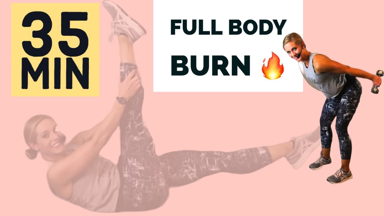 🔥35 minute🔥Full Body Burn At-home Workout Follow Along Dumbbell and ...